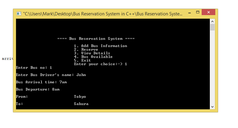Bus Reservation System In C Free Source Code Sourcecodester
